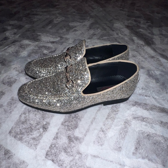 Shoes | Gold Sparkling Mens Prom Shoes | Poshmark